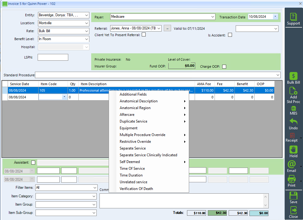 Bulk Bill Invoicing, Claiming and Receipting – Direct CONTROL Medical (DCM)