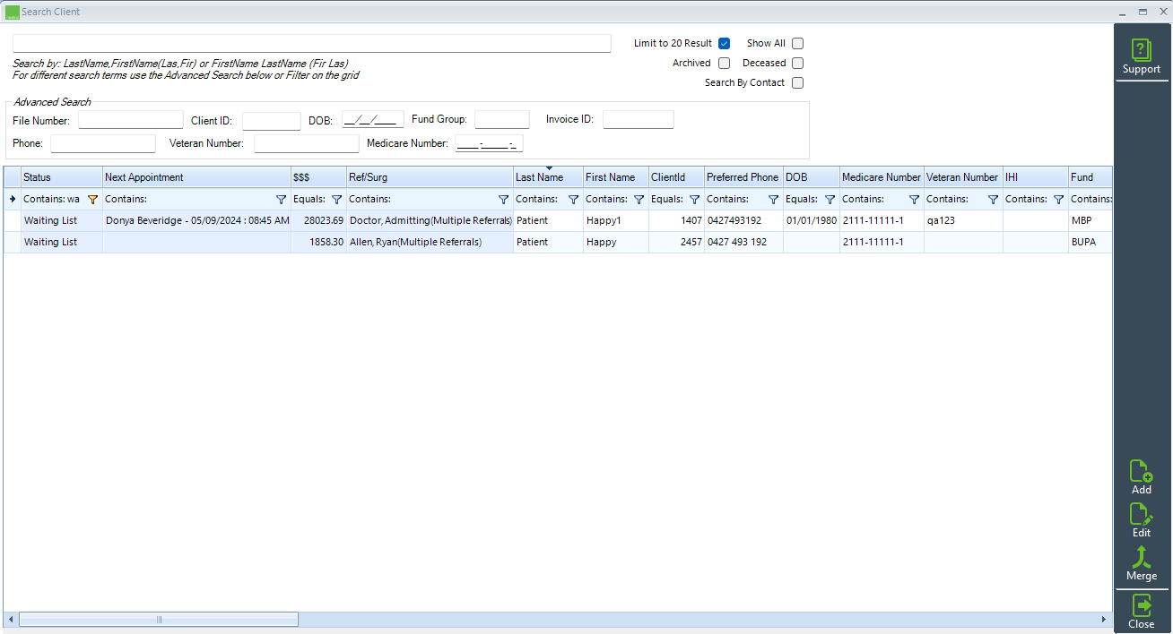 Waiting List – Direct CONTROL Medical (DCM)