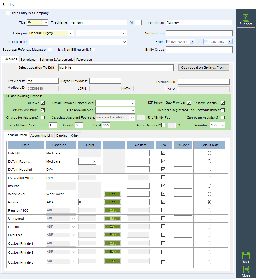 Manage Item Codes and Fees – Direct CONTROL Medical (DCM)