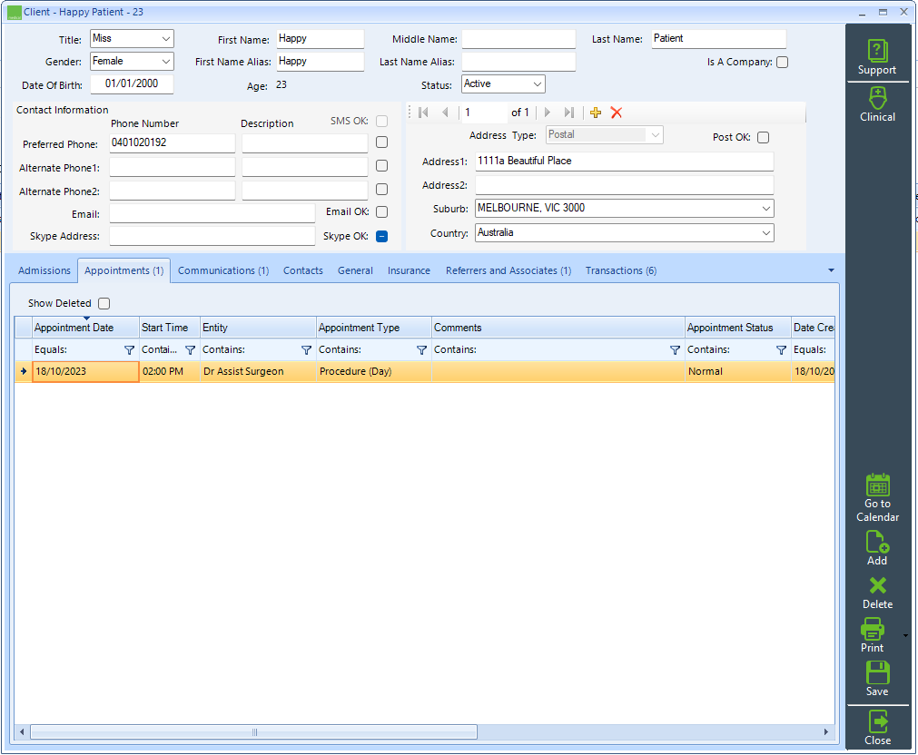 Appointments – Direct CONTROL Medical (DCM)